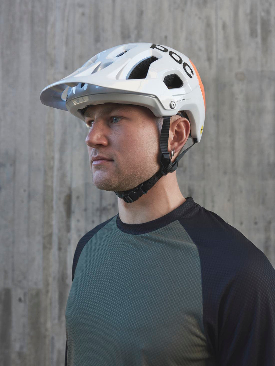 Kask rowerowy POC TECTAL RACE MIPS NFC - biało pomarańczowy – Adventure Sports